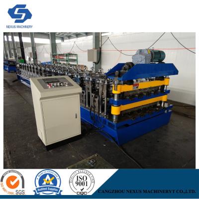 China Double Layer Guide Pin Roof Panels Roll Forming Machine with Curving Machine for sale
