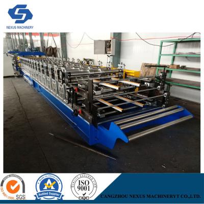 China Double Layer Guide Pin Roof Panels Roll Forming Machine with Curving Machine for sale