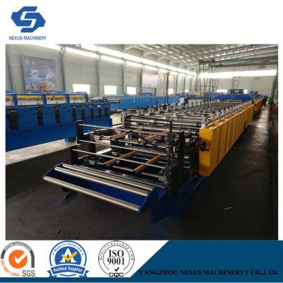 China Double Layer Guide Pin Roof Panels Roll Forming Machine with Curving Machine for sale