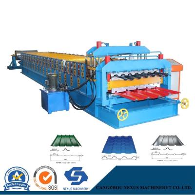 China Double Layer Glazed Tile Roof Production Line with Decoiler for sale