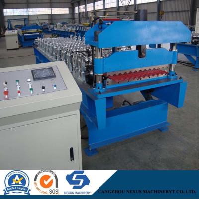 China Corrugated Metal Sheet Roof Roll Forming Machine for 0.18mm Roofing Sheet for sale