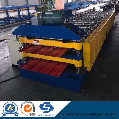 China 2019 New Style Metal Galvanized Dual Level or Double Layer Roofing Sheet Roll Forming Machine for sale