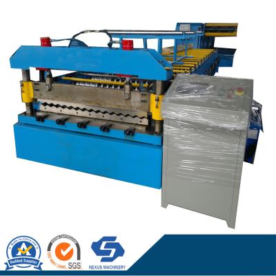 China Hc12 - 16 Hydraulic Corrugated Steel and Iron Roofing Sheet Roll Forming Machine Botou Manufacturer for sale