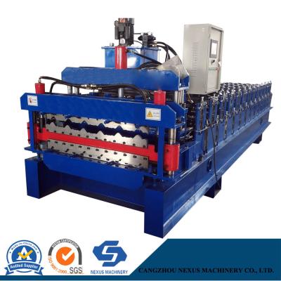 China Double Deck Roofing Roll Forming Machine with Automatic Stacker/Metal Profile Sheet Making Machine for sale