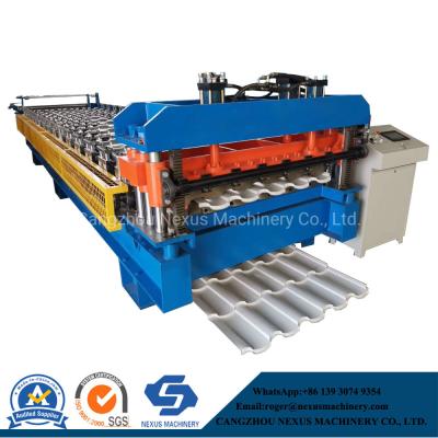 China Roofing Sheet Roll Forming Machine Trapezoidal Roof Tile Metal Rolling Forming Machine for sale
