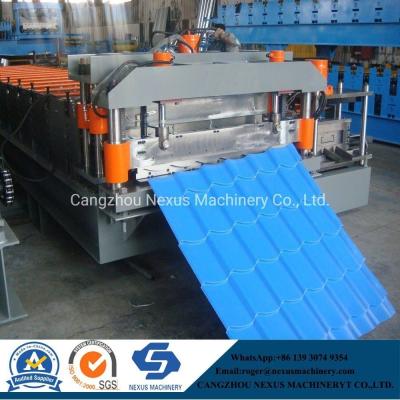 China Metcoppo Roof Tile Step Tile Sheet Roll Forming Machine Glazed Tile Span Machinery for Nigeria for sale