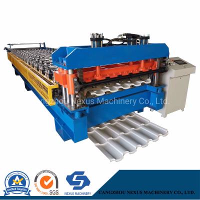 China Prepainted Steel Roof Tile Roll Forming Machine/Glazed Tile Sheet Making Machine for sale