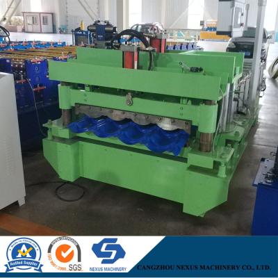 China Step Section Roof Tile Making Cold Roll Forming Machine for sale