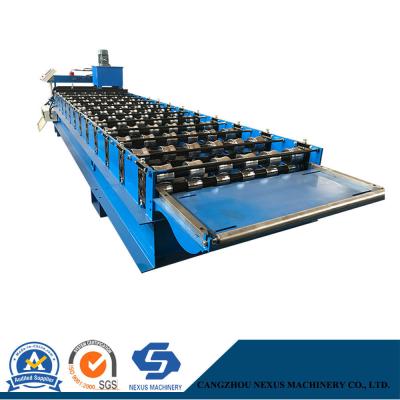China Glazed Roof Tile Sheet Making Roll Forming Machine Alu Zinc Panel Cold Roofing Machine for sale