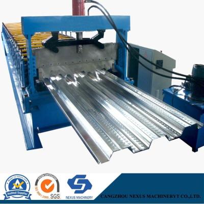 China Steel Decking Sheet Roll Forming Machine with 15m/Min High Speed for sale
