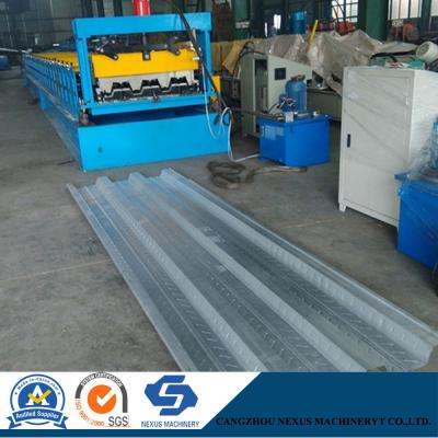 China Profiled Steel Sheet Concrete Slab Plate Floor Decking Panel Roll Forming Machine with PLC Control System for sale