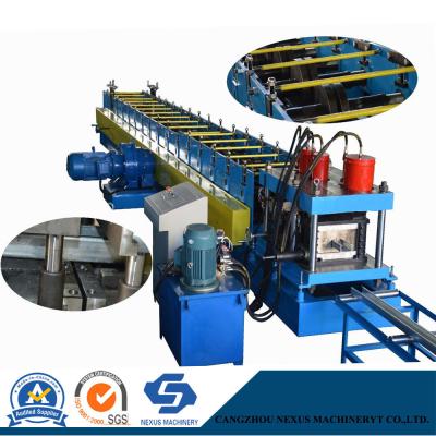 China C/U/Z Steel Purlin Channel Adjustable Width Roll Forming Machine with Post-Cutting System for sale