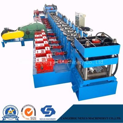 China Two Wave Highway Guardrail Roll Forming Machine with Fast Work Speed for sale