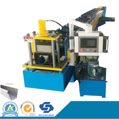 China Steel Roofing Gutter Downspout Cold Roll Forming Machine/Rain Water Valley Gutter Making Machine for sale