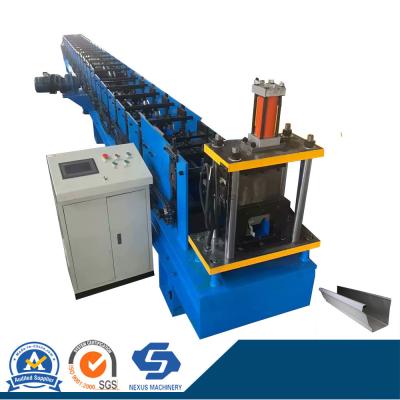China Steel Roofing Gutter Downspout Cold Roll Forming Machine/Rain Water Valley Gutter Making Machine for sale