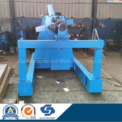 China 3-15 Tons Full Automatic Hydraulic Expansion Motorized Uncoiler / Decoiler Machine with Coil Car for sale