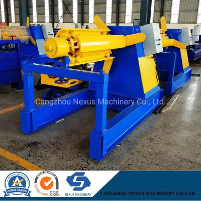 China 5 Tons Hydraulic Decoiler with Heading Support/Metal Coils Distributor for sale