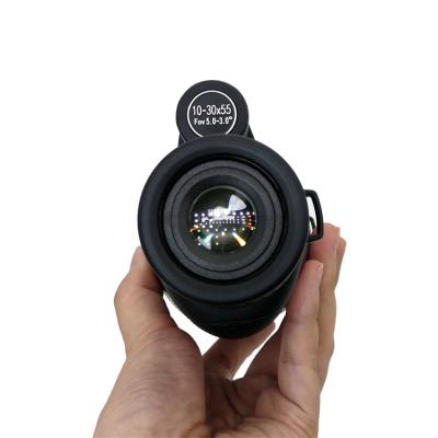 China FMC-Monoculars van het de Hoge Machts 10-30X55 Gezoem van het Lensbak7 Prisma met Smartphone-Houder Te koop