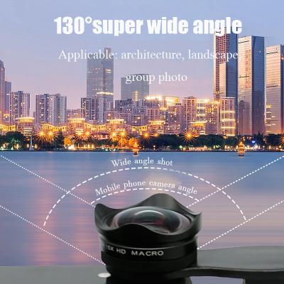 China 4K Macro Phone Lens Macro And Wide Angle Lens With LED Light And Travel Case for sale
