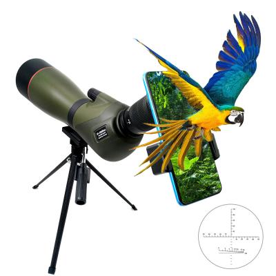 20-60x80 Spotting Scope met FMC-lens en reticle voor lange afstandswaarneming