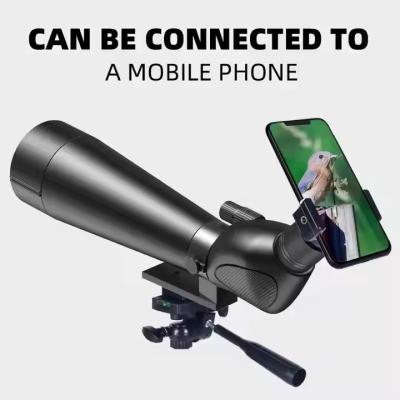 China 25-75x80 Angled Spotting Scopes Waterproof Telescope with Remote Control Tripod for sale