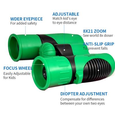 Cina binocolo compatto di ottica reale del binocolo DCF dei bambini di 8x21mm per i sogni a occhi aperti in vendita