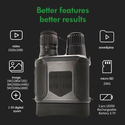 China Prismáticos de la visión nocturna 256GB recargables con la alta resolución pantalla de TFT de 3,0 pulgadas para cazar al espía en venta