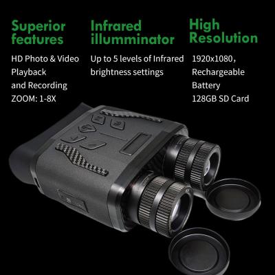 China NV980 Night Vision Binoculars Digital Infrared Camera with HD LED CMOS Sensor 128G SD Card for sale