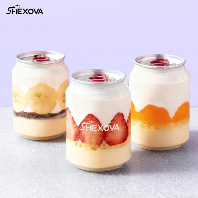 China Disposable Empty Pet Beverage Cans Plastic For 330ml 500ml Beverage Juice Bottle for sale