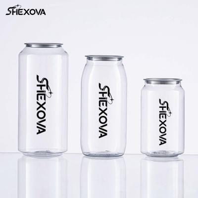 China Food Grade 250ml 330ml 500ml Pet Can Bottle With Customized Logo for sale