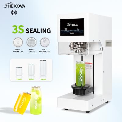 China PLC Fully Automatic Electric Can Sealing Machine For Soft Drink Beverage Can for sale