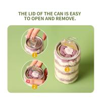 China Customizable 250-650ml Transparent PET Plastic Can with Pull Ring Lid for Juice Soda for sale