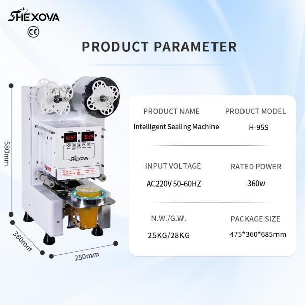 Quality Automatic Electric 90mm 95mm Plastic Cup Sealing Machine With Paper PP Pet Cup for sale