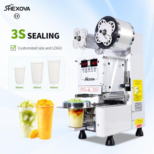 Quality High Speed 90 95mm ilm Roll cup sealer For Plastic Cup And Paper Cup for sale