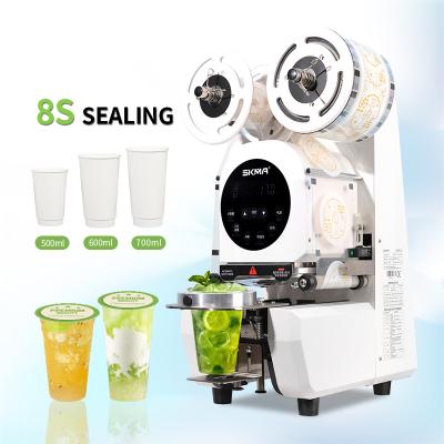 China 90/95mm Adjustable Temperature Pp Cup Sealing Machine High Speed For Beverage Shop for sale