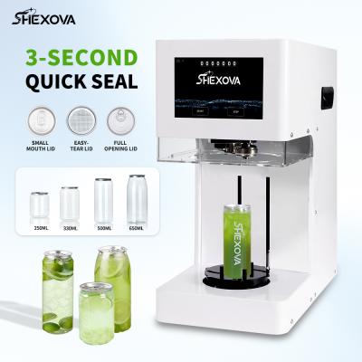 China Self-Adjusting 110V 220V Pop Can Sealing Machine Without Adapter For Beverage Shops for sale