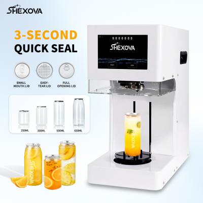 China CE High Speed 2 Seconds Automatic Milk Tea Plastic Aluminum Bottles Can Sealer Machine for sale