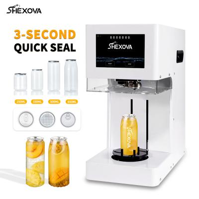 China Fully Automatic Non-rotating No Base Pet Can Sealing Machine With Customized Screen for sale