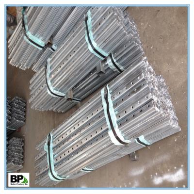 China Perforated and Galvanized fence square sign post for pet waste station for sale
