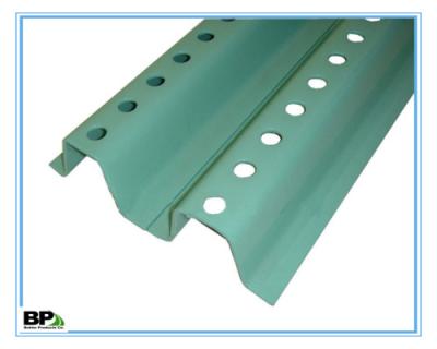 China Green u channel 12 foot metal fence posts with tapered ends for orchard construction for sale