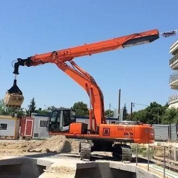 China 26 Ton Clamshell Telescopic Arm Excavator Vatboom 0.6m3 Te koop