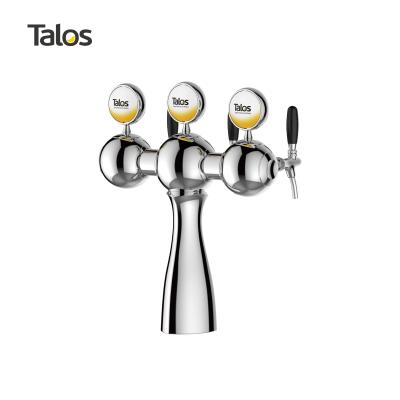 中国 TALOSパリのChrome 3の蛇口ビール タワーの銀色 販売のため