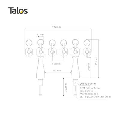 China Van de het Vaatjekraan van TALOS de Parijse Toren Chrome eindigt met 7 Manier het Uitdelen Te koop