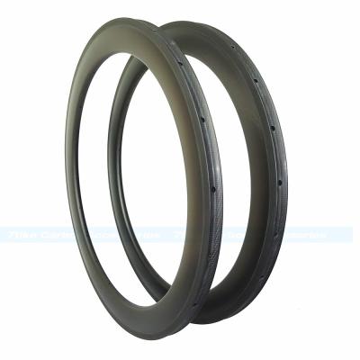 China 7-tiger Carbon Road Bike 60 mm U shape Depth 25 mm width 700 C Carbon Rim tubular basalt  brake  ud weave for sale