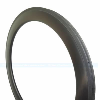 China 7-tiger Chinese Carbon Road Bike 60 mm U shape Depth 25 mm width 700 C Carbon Rim tubular basalt  brake  24-24 holes for sale