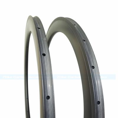 China 7-tiger Disk road Carbon Bike 60 mm U shape Depth 25 mm width 700 C Carbon Rim tubular basalt  brake  24-24 holes for sale