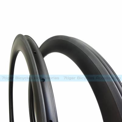 China 7-tiger Chinese Bike 60 x 25 mm basalt brake carbon Clincher road rims ud weave matte U shape bicycle wheels for sale