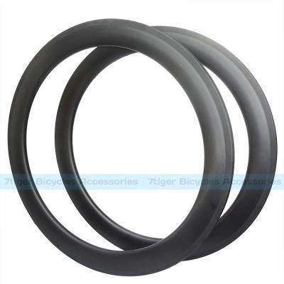 China 7-tiger Disk Bike 60 x 25 mm basalt brake carbon Clincher road rims ud weave matte U shape bicycle wheels for sale