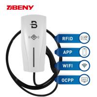 China 7.4KW AC EV Charger APP Control Wallbox With Type 2 Charging Cable for sale