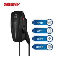 China 7.4KW AC EV Charger APP Control Wallbox With Type 2 Charging Cable for sale